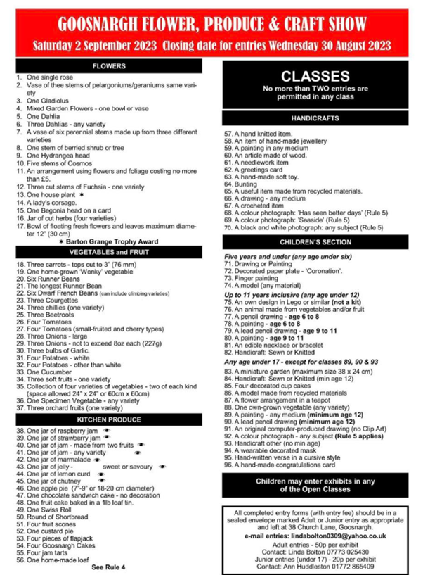 What’s Going On - Goosnargh And Whittingham Village Hall
